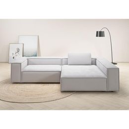 Home Affaire Ecksofa &raquo;Watertown, moderne XXL L-Form, 306 cm breit&laquo; Komfortabel mit tiefer Sitzfl&auml;che &ndash; ideal f&uuml;r gro&szlig;e Wohnr&auml;ume grau 94% Polyester, 6