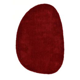 Tom Tailor HOME Hochflor-Teppich &raquo;Shaggy Teppich Cozy&laquo; oval 25 mm H&ouml;he Uni Farben, auch in Pastell Farben, weich & kuschelig, organische Form rot 