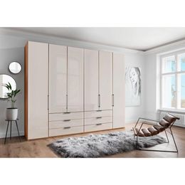 Wiemann Kleiderschrank &raquo;Monaco&laquo; mit Glasfront sowie hochwertige Beschl&auml;ge inkl. D&auml;mpfung braun Floatglas, Holzwerkstoff B/H/T: 295,3cm x 216cm x 58cm,
