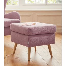 Home Affaire Polsterhocker &raquo;Sallito&laquo; die kleinere Version von "Salla", in 6 Bezugsqualit&auml;ten rosa Struktur Hahnentritt (67% Polypropylen, 33% 