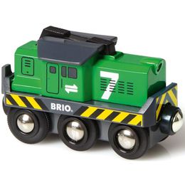 Brio Spielzeug-Eisenbahn &raquo;Brio WORLD, Batterie Frachtlok&laquo; mit Lichtfunktion; Made in Europe gr&uuml;n Einheitsgr&ouml;&szlig;e Spielzeug-Eisenbahn