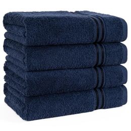 HAMMETEX Handtuch Set &raquo;4er Set Handt&uuml;cher 50x100 cm, 100% Baumwolle, Weich & Saugstark&laquo; mit Bord&uuml;re, einfarbig, weich blau Frottier, Baumwolle B/L: 