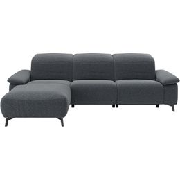 Musterring Ecksofa &raquo;MR 370, intelligenter Komfort im modernen Design&laquo; Optionale Relaxfunktion, flexible Kopfteile & klappbare Armlehnen grau 100% Polyester B/H/T