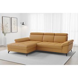 Sit & More sit&more Ecksofa &raquo;Vanity L-Form, B: 264 cm, Leder&laquo; Inkl.Sitz-,Kopf-und Armteilverstellung beige B/H/T: 264cm x 84cm x 181cm, NaturLEDER , Recamiere 