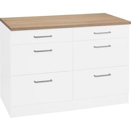 KOCHSTATION Unterschrank &raquo;KS-Visby&laquo; Breite 120 cm wei&szlig; B/H/T: 120cm x 85cm x 60cm