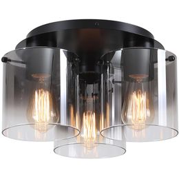 Searchlight Deckenleuchte &raquo;Sweden 3LT Flush&laquo; E27 1 Stk. schwarz 3, &Oslash; 39cm H: 21cm, 1 Stk.