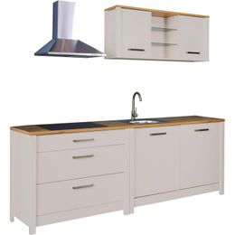 Inter Link K&uuml;chenzeile &raquo;Pienza, Einbauk&uuml;che, K&uuml;chenblock, K&uuml;chenmodul, Kompaktk&uuml;che&laquo; Ohne E-Ger&auml;te, f&uuml;r Sp&uuml;le/Sp&uuml;lmaschine, Kochfeld, B: 230 cm B/H/T: 230cm x 