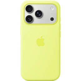 Apple Smartphone-H&uuml;lle &raquo;iPhone 17 Pro Silikon Case mit MagSafe&laquo; Smartphones 16,0 cm (6,3 Zoll) gelb Mikrofaser, Silikon Funktioniert nahtlos mit der 
