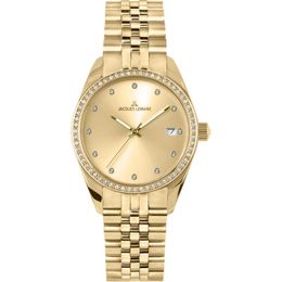 Jacques Lemans Damen Quarzuhr &raquo;Derby&laquo; Armbanduhr, Damenuhr, Edelstahlarmband, analog, Tag Einheitsgr&ouml;&szlig;e