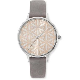 Engelsrufer Damen Quarzuhr &raquo;Lebensblume&laquo; Armbanduhr, Damenuhr, Lederarmband, analog Einheitsgr&ouml;&szlig;e
