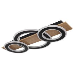 Globo LIGHTING Deckenleuchte &raquo;JAYDEN&laquo; LED-Modul 1 Stk. Warmwei&szlig; Deckenlampe, Wohnzimmer, Schlafzimmer, 3000 Kelvin schwarz 1 Stk.