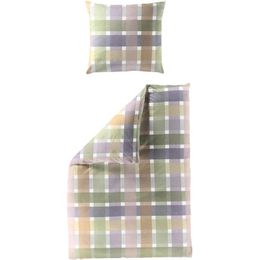 Bierbaum Bettw&auml;sche &raquo;Bettw&auml;sche 4080&laquo; 2 Mako-Satin, 100 % Baumwolle, pflegeleicht, seidig gl&auml;nzend bunt Mako-Satin, Obermaterial: 100% Baumwolle B/L: 