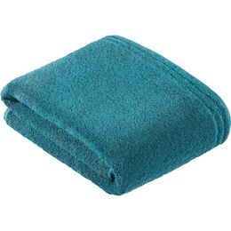 Vossen Badetuch &raquo;Calypso Feeling&laquo; mit schmaler Bord&uuml;re aus 100% Baumwolle, Vegan, einfarbig blau Walkfrottee, Obermaterial: 100% Baumwolle B/L: 100cmx150cm, 