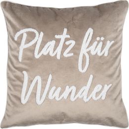 Pad Dekokissen &raquo;LETTERS&laquo; farbige Keder, mit Schriftzug, verschiedene Gr&ouml;&szlig;en Obermaterial: 100% Polyester B/L: 45cm x 45cm, 1 Stk.