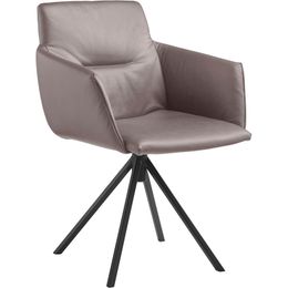 Musterring Polsterstuhl &raquo;JustB! SP500&laquo; () 1 Stk.mit Armlehne, wahlweise mit Drehfunktion, Stativgestell in schwarz grau 1 Stk., Longlife Xtra-Leder Z77, drehbar 
