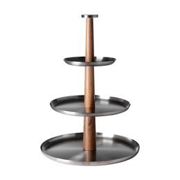 Fink Etagere &raquo;ROMA&laquo; Edelstahl, Massivholz &Oslash; 30,5cm