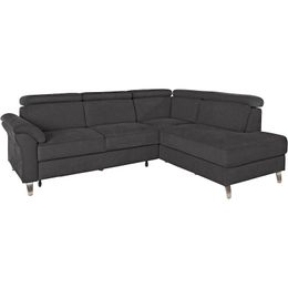 Sit & More sit&more Ecksofa &raquo;Arngast L-Form&laquo; inklusive Kopfteilverstellung und Federkern grau B/H/T: 245cm x 84cm x 194cm, Luxus-Microfaser ALTARA NUBUCK , 