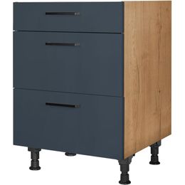 Nobilia Kochfeldumbauschrank &raquo;"Easytouch", vormontiert, mit Schubkasten und Ausz&uuml;gen,&laquo; in den Breiten 60 und 90 cm blau B/H/T: 60cm x 87cm x 58,3cm, 