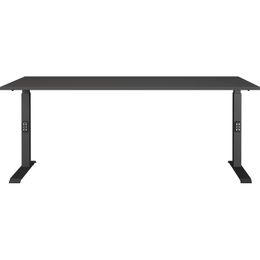 Germania Schreibtisch &raquo;Lemont&laquo; Mechanisch h&ouml;henverstellbarer Schreibtisch grau B/H/T: 180cm x 68cm x 80cm