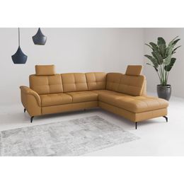 Sit & More sit&more Ecksofa &raquo;Zora&laquo; B/H/T: 212cm, NaturLEDER Stoff, Ottomane rechts, ohne Bett,ohne Bettkasten