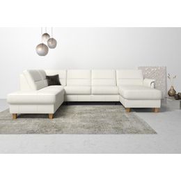 Home Affaire Wohnlandschaft &raquo;Palmera U-Form, B: 308 cm&laquo; optional Schlaffunktion & Bettkasten, Federkern wei&szlig; Luxus-Microfaser (100% Polyester);