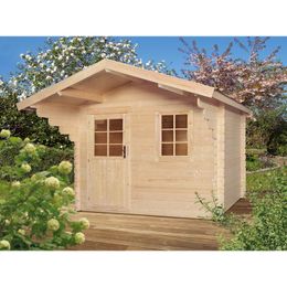 Konifera Gartenhaus &raquo;Kallenberg 1&laquo; beige Holzwerkstoff Fu&szlig;boden im Gartenhaus, Dachschindeln