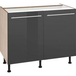 Optifit Unterschrank &raquo;Bern&laquo; 100 cm breit, mit 2 T&uuml;ren, mit h&ouml;henverstellbaren F&uuml;&szlig;en grau B/H/T: 100cm x 87cm x 58,4cm