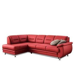 Sit & More sit&more Ecksofa &raquo;Mailand L-Form, B: 250 cm&laquo; optional Schlaffunktion,Ottomane,inkl 5 Jahre Herstellergarantie rot Luxus-Kunstleder;Kunstleder Softlux 