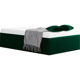 Westfalia Schlafkomfort Polsterbett &raquo;Amrum&laquo; in Samtvelours ohne Kopfteil, mit und ohne Bettkasten erh&auml;ltlich gr&uuml;n Bezug Glanzvelours, 100% Polyester, Polsterung 100% 