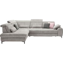 set one by Musterring Ecksofa &raquo;SO 3400 Sitzh&ouml;he 47cm oder 49cm, Sitztiefe verstellbar, B/T 317/220 cm&laquo; Kaltschaumpolsterung, Flachgewebe, whlw. mit 