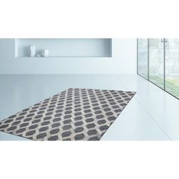 Kayoom Teppich &raquo;Chimera 110&laquo; rechteckig 11 mm H&ouml;he Materialmix aus Viskose und Leder, handgefertigtes Unikat grau Viskose B : 160cm 1 Stk., 11mm, L: 230cm