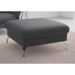 Sit & More sit&more Hocker &raquo;Fashion&laquo; inklusive Federkern, mit satinierten Nickelf&uuml;&szlig;en grau B/H/T: 89cm x 45cm x 89cm, Soft clean,mit Federkern