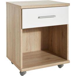 wimex Rollcontainer &raquo;Joker&laquo; Schrank mit 1 Schublade und offenes Fach, ideal auch als Nachttisch wei&szlig; Holzwerkstoff, Kunststoff, Metall B/H/T: 46cm x 59cm x 