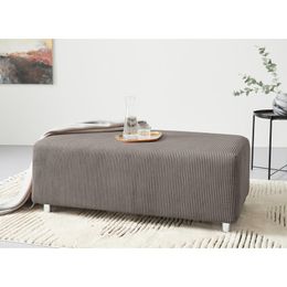 Home Affaire Polsterhocker &raquo;Gy&ouml;r&laquo; democratichome Edition, passend zum Ecksofa 'Gy&ouml;r' grau 100% Polyester B/H/T: 122cm x 48cm x 68cm, Cord