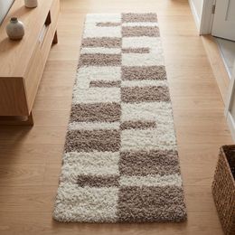 Ayyildiz Teppiche Hochflor-Teppich &raquo;Gala Shaggy 2505, auch als L&auml;ufer und in Rund&laquo; rechteckig 30 mm H&ouml;he robuster Langflor, alle R&auml;ume, Wohnzimmer beige Kunstfaser B : 