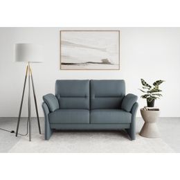 DOMO collection 2-Sitzer &raquo;Pina, schmale Armlehnen, mit Federkern, kompakt & elegant&laquo; Hoher Sitzkomfort, Luxus-Microfaser Lederoptik, petrol, Breite 