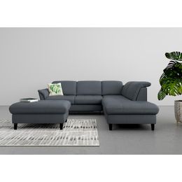 Sit & More sit&more Ecksofa &raquo;Maggiore L-Form&laquo; wahlweise mit Kopfteilverstellung, Schlaffunktion und Stauraum grau 98% Polyester, 2% Polyamid B/H/T: 261cm x 224cm