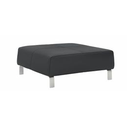 Calia italia Hocker &raquo;Simon&laquo; schwarz Leder SORRENTO, pigmentiertes Glattleder;Leder BULL, pigmentiertes Dickleder B/H/T: 97cm x 40cm x 97cm, Leder BULL