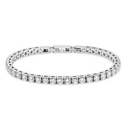 Bruno Banani Damen Tennisarmband &raquo;Schmuck Geschenk Edelstahlarmband&laquo; mit Zirkonia (synth.) silber 19cm, Edelstahl