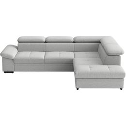 Sit & More sit&more Ecksofa &raquo;Viola, L-Form, B. 249 cm&laquo; optional Schlaffunktion 100% Polyester B/H/T: 249cm x 73cm x 226cm, Struktur, Ottomane rechts,mit 
