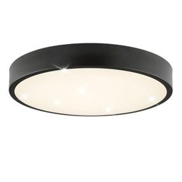 Brilliant LED Deckenleuchte &raquo;Slimline Starry&laquo; LED-Modul 1 Stk. Neutralwei&szlig; &Oslash; 29cm, 1590 lm, 4000K, besonders energiesparend mit 7 W, Sternenglanz schwarz 1, &Oslash; 