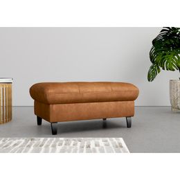 Sit & More sit&more Stauraumhocker &raquo;Maggiore&laquo; mit Stauraum braun 100% Polyester B/H/T: 102cm x 48cm x 67cm, Luxus-Microfaser,mit Stauraum,Fu&szlig;farbe: schwarzmatt