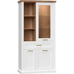 OTTO home Vitrine &raquo;Tara&laquo; (H/B/T): 200/101/48cm, lackiert mit wasserbasiertem UV-Lack, Soft-Close-Funktion wei&szlig; Holzwerkstoff, MDF, Sicherheitsglas 