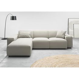 Home Affaire Ecksofa &raquo;Glimminge L-Form auch in Breitcord, Feincord + Easy care-Bezug,&laquo; Breite 264, Zierkissen grau 100% Polyester B/H/T: 264cm x 71cm 