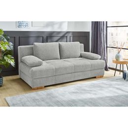 Jockenh&ouml;fer Schlafsofa &raquo;Calli, B: 205 cm, Liegefl. 160x200 cm, Dauerschl&auml;fer&laquo; mit Schlaffunktion & Bettkasten, Tonnentaschenfederkern grau Korpus: 95% Polyester, 