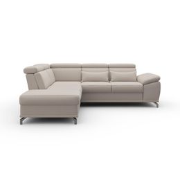 Sit & More sit&more Ecksofa &raquo;Cabrio L-Form, B: 274 cm, mit Sitztiefen-, Arm- & Kopfteilverstellung&laquo; 3 Nierenkissen, Federkern, optional Schlaffunktion und 