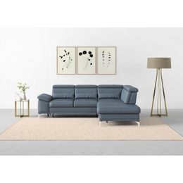 Sit & More sit&more Ecksofa &raquo;Cabrio L-Form, B: 274 cm, mit Sitztiefen-, Arm- & Kopfteilverstellung&laquo; 3 Nierenkissen, Federkern, optional Schlaffunktion und 