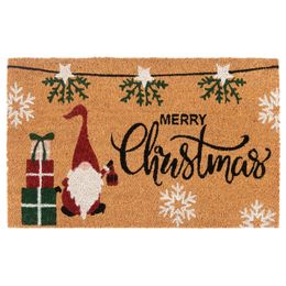 Hanse Home Fu&szlig;matte &raquo;Kokos Merry Christmas Gifts, T&uuml;rmatte&laquo; rechteckig 15 mm H&ouml;he Schmutzfangmatte, Rutschfest, Outdoor, Weihnachten, Kokosmatte, Flur