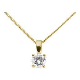 Firetti Damen Kettenanh&auml;nger &raquo;Schmuck Geschenk Gold 333 Halsschmuck Anh&auml;nger Solit&auml;r Lab Grown&laquo; mit Brillant 0,5 VS = sehr kleine Einschl&uuml;sse, 