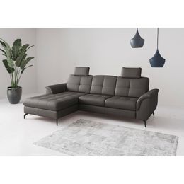 Sit & More sit&more Ecksofa &raquo;Zora&laquo; B/H/T: 262cm x 92cm x 164cm, NaturLEDER , Recamiere links, ohne Bett,ohne Bettkasten,R&uuml;cken echt